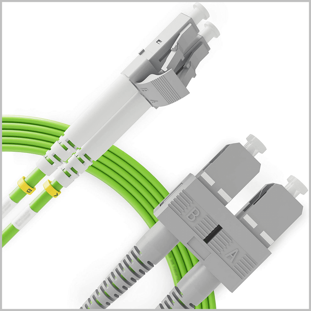 4m OM5 WideBand Multimode 50/125 LC-SC Duplex Lime Green LSZH Fibre ...